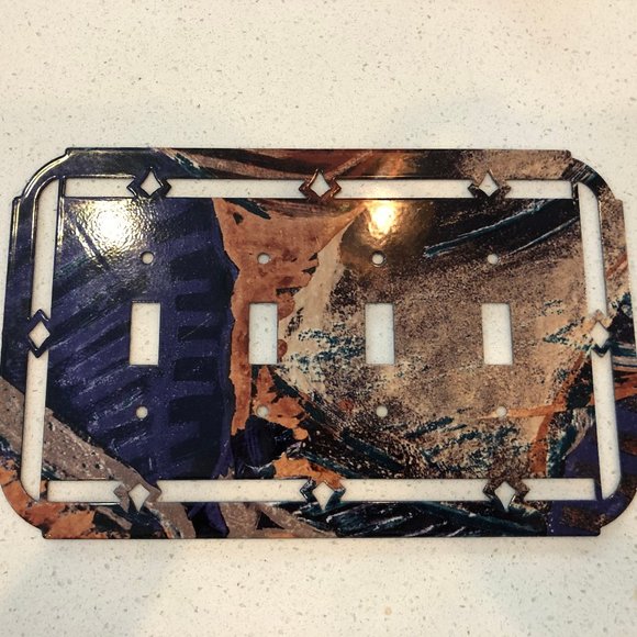 Lazart | Accents | Lazart Reversible Metal Marquis Light Switch Plate ...